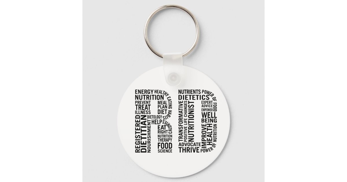 Registered Dietitian RD Keychain | Zazzle
