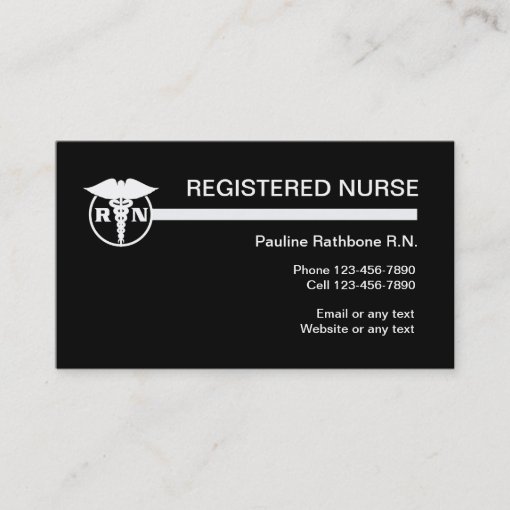 Registered Nurse Business Card | Zazzle