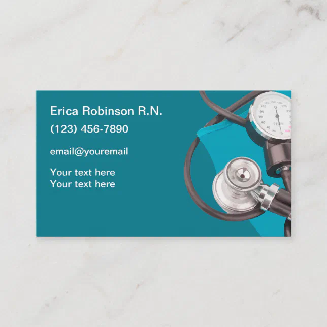 Registered Nurse Contact Business Cadrs Business Card | Zazzle
