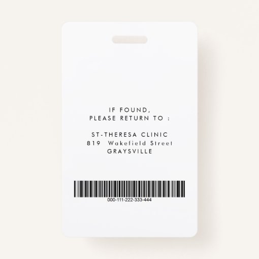 Registered nurse Hospital employee name tag photo Badge | Zazzle
