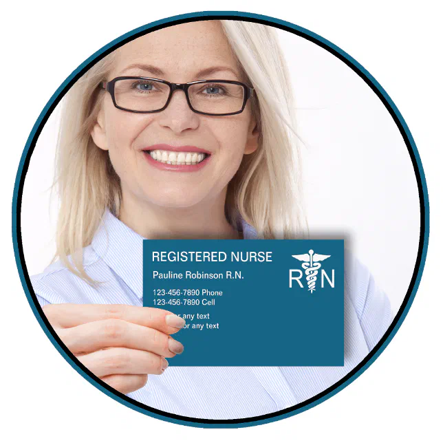 Registered Nurse Logo Business Cards | Zazzle