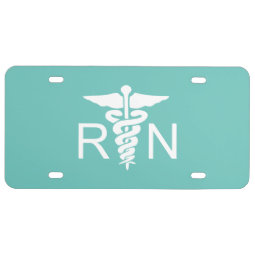 Registered Nurse Medical Theme License Plate | Zazzle
