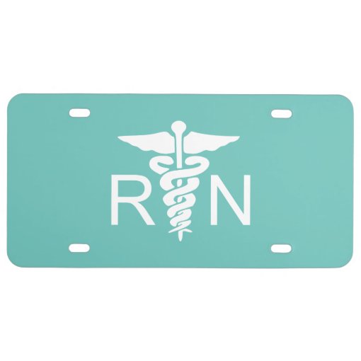 Registered Nurse Medical Theme License Plate | Zazzle