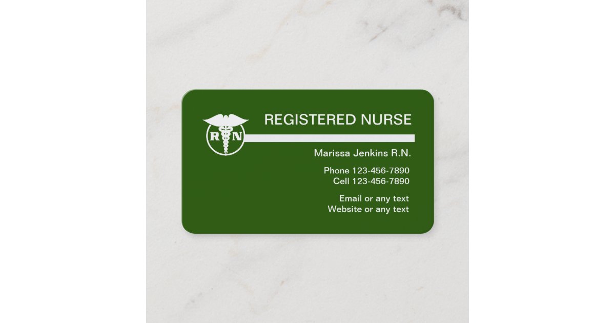 Registered Nurse Modern Business Cards | Zazzle
