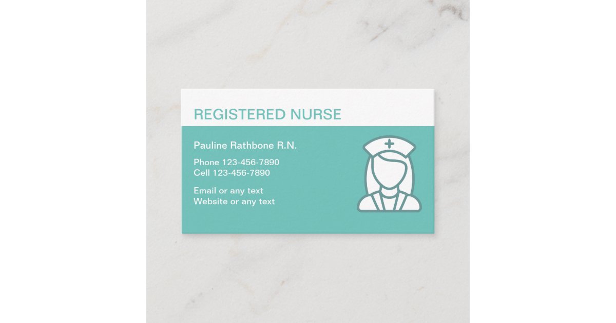 Registered Nurse Professional Business Card | Zazzle
