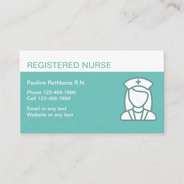 Registered Nurse Professional Business Card | Zazzle