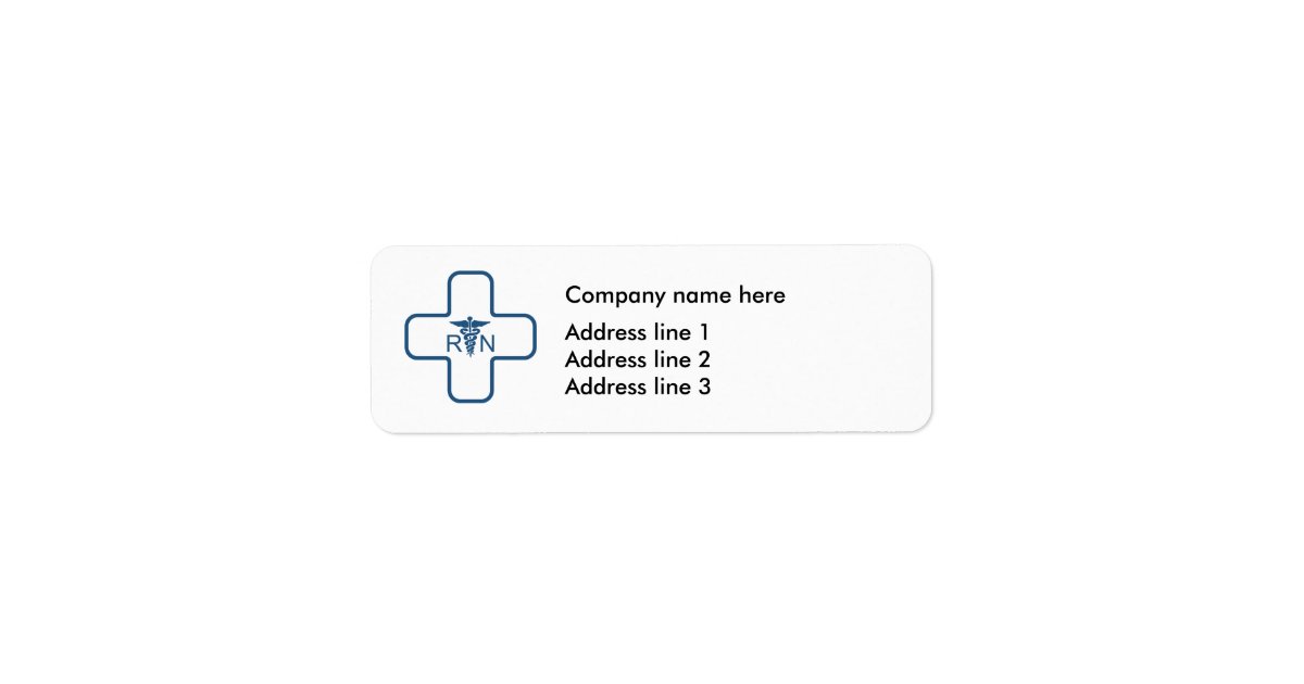 Registered Nurse Return Address Sticker Labels | Zazzle