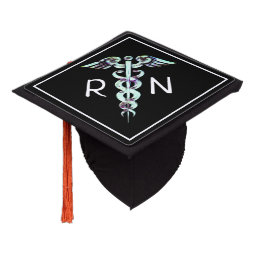 Registered Nurse RN Caduceus Cute Graduation Cap Topper | Zazzle