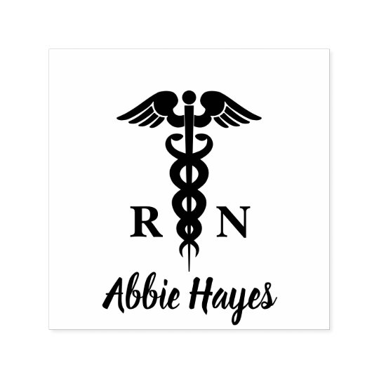 Registered Nurse RN Caduceus Medical Professional Self-inking Stamp ...