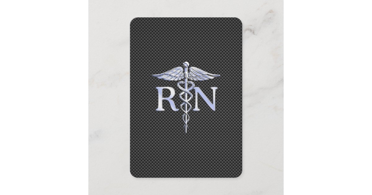 Registered Nurse RN Caduceus Snakes Enclosure Card | Zazzle