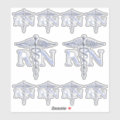 Registered Nurse RN Caduceus Snakes on Black Decor Sticker | Zazzle