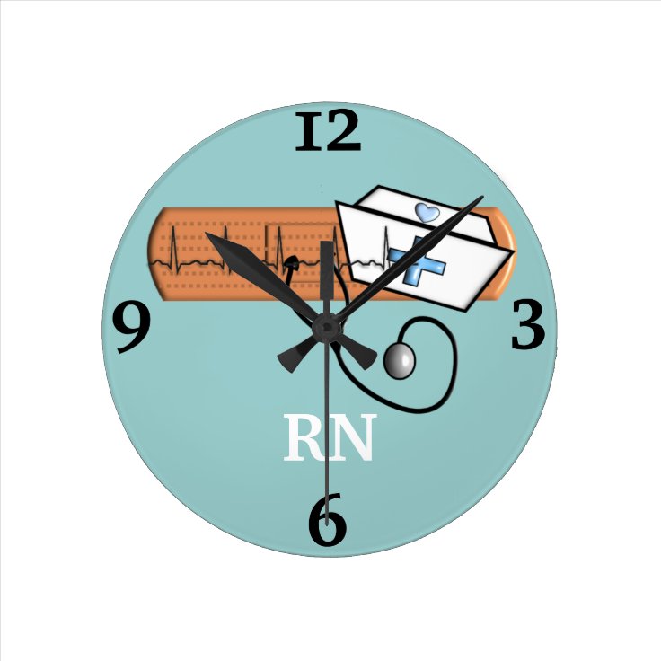 Registered Nurse "RN" Clock | Zazzle