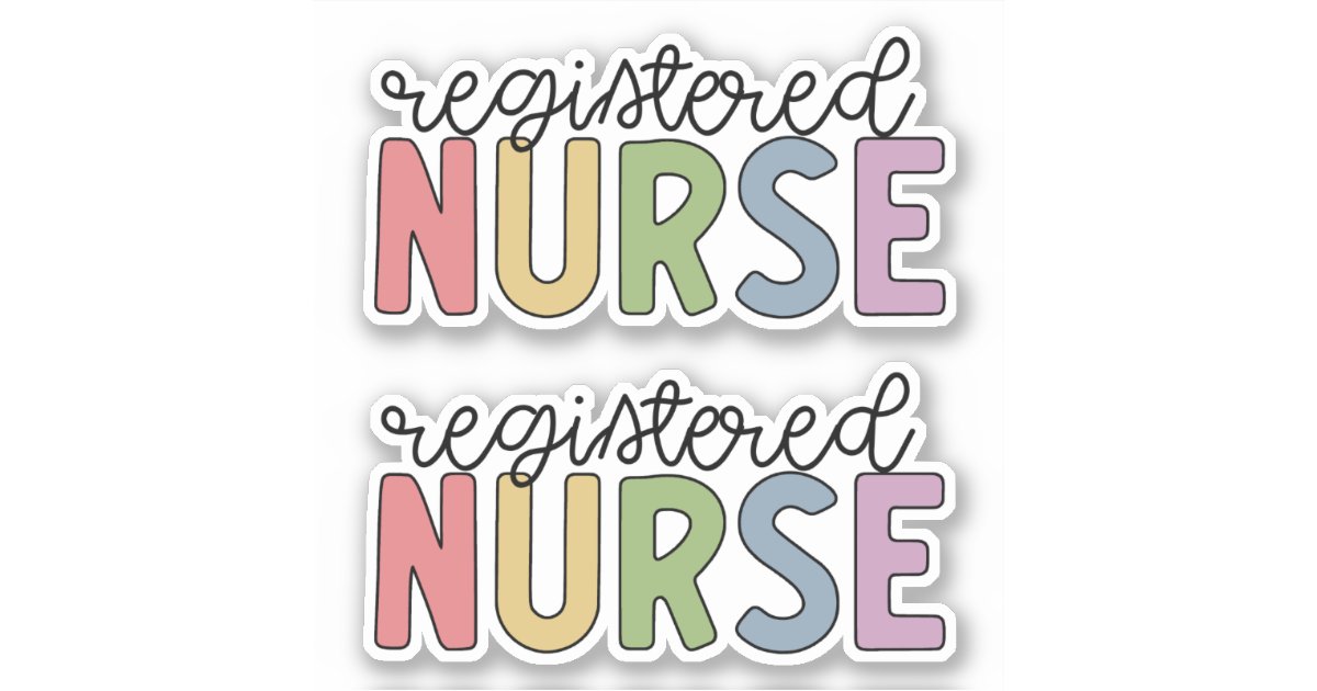 Registered Nurse RN Cute Sticker | Zazzle