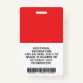 Registered Nurse RN Medical Red Photo ID Work Badge | Zazzle