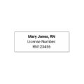 Registered Nurse (RN) Name License Number Template Self-inking Stamp ...