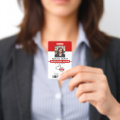 Registered nurse RN red photo template Badge | Zazzle