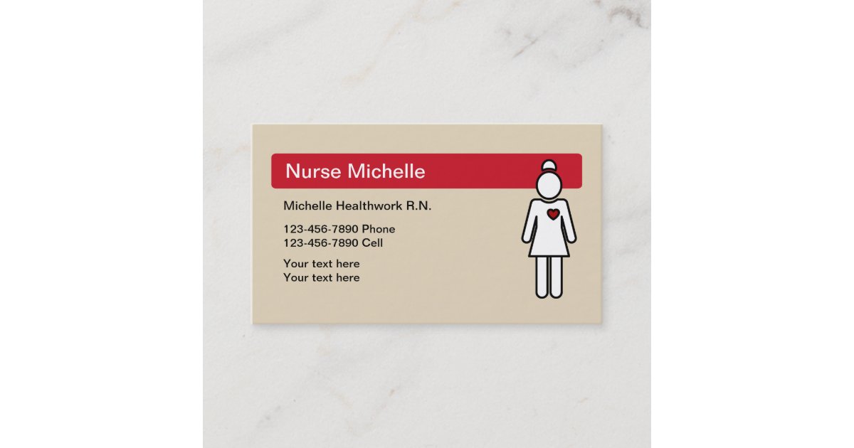 Registered Nurse Simple Professional Business Card | Zazzle