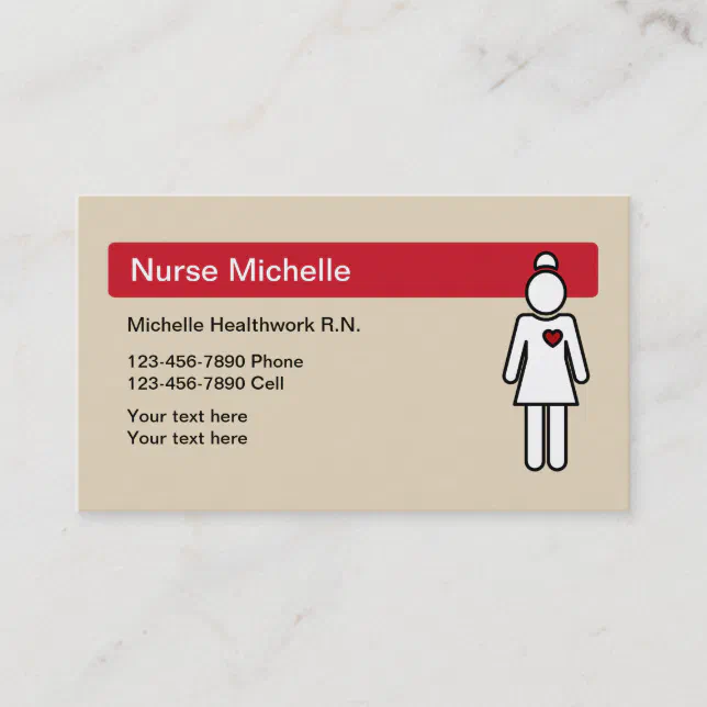 Registered Nurse Simple Professional Business Card | Zazzle