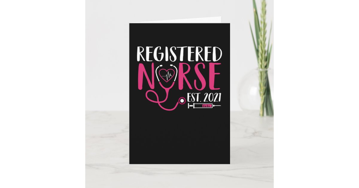 Registered Nurse since 2021 cna day Graduation Card | Zazzle