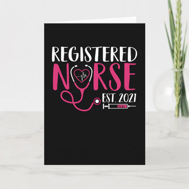 Registered Nurse since 2021 cna day Graduation Card | Zazzle