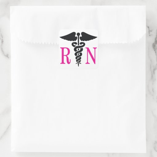 Registered Nurse Square Sticker | Zazzle