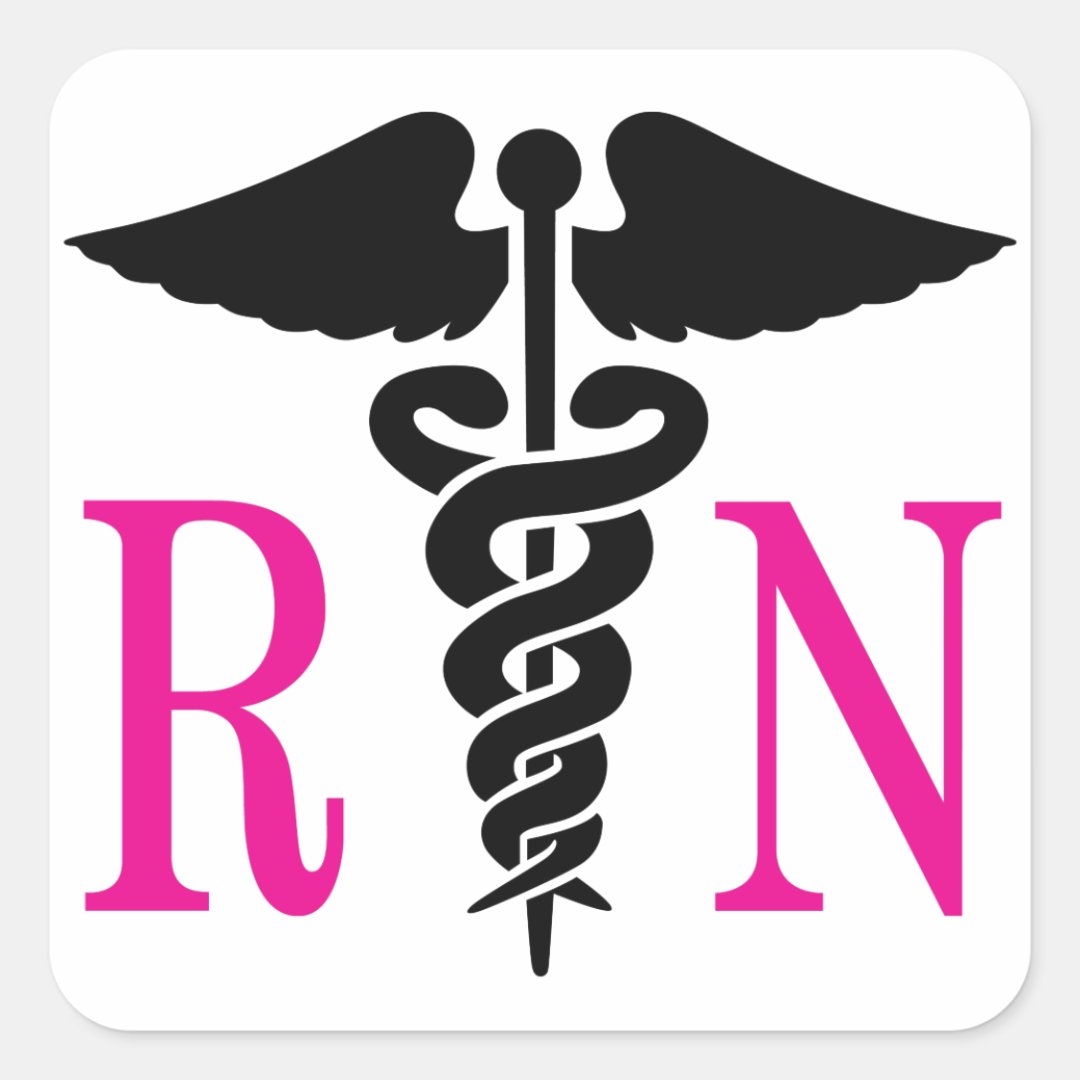 Registered Nurse Square Sticker | Zazzle