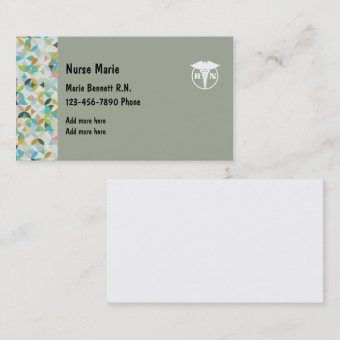 Registered Nurse Stylish Businesscards Business Card | Zazzle