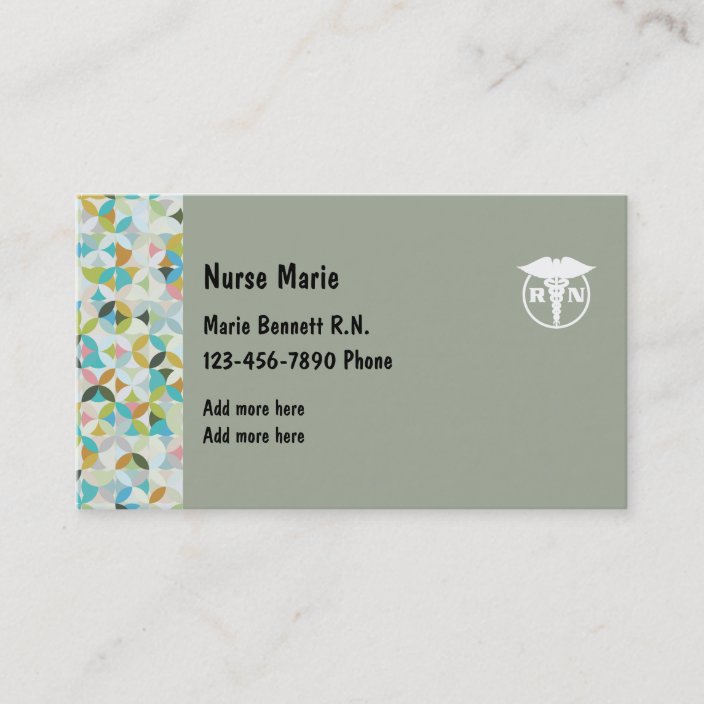 Registered Nurse Stylish Businesscards Business Card | Zazzle.com