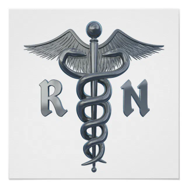 Registered Nurse Symbol Poster | Zazzle