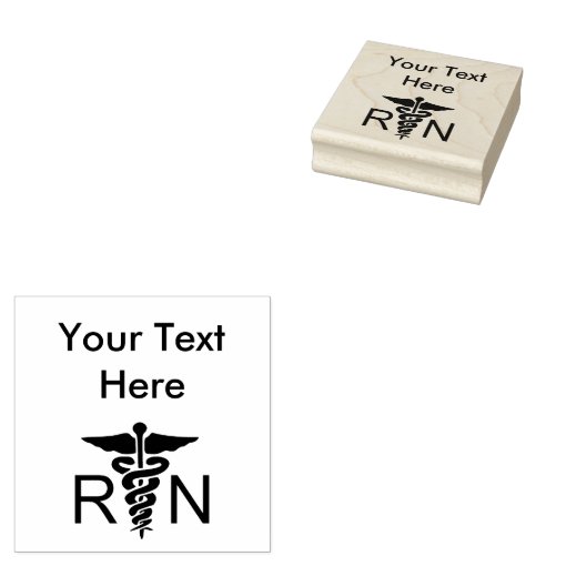 Registered Nurse Symbol Rubber Stamps | Zazzle