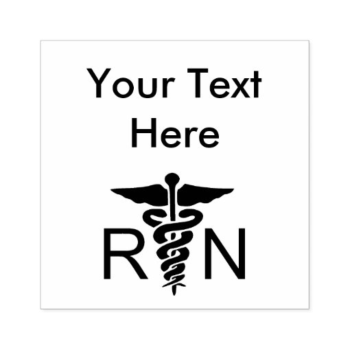 Registered Nurse Symbol Rubber Stamps | Zazzle