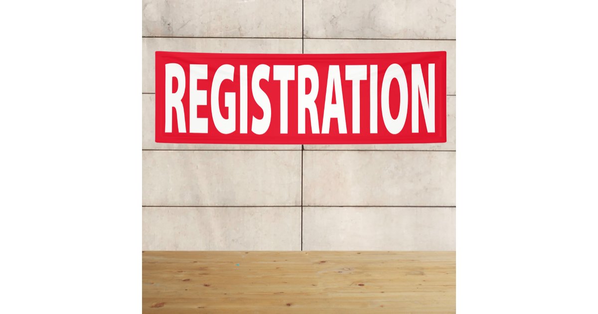 Registration Banner for Event or Conference | Zazzle