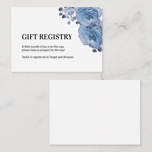 Registry Card for Baby Shower Gift Registry | Zazzle