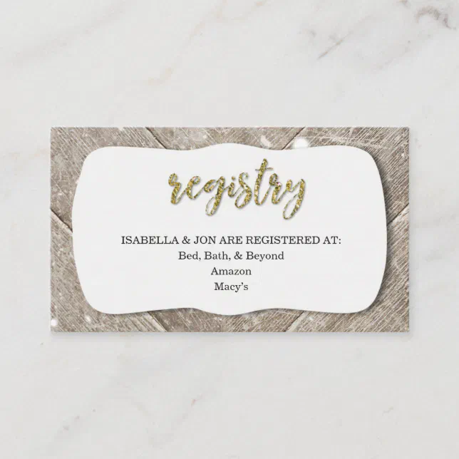 Registry Insert - Bridal or Baby Shower Invitation | Zazzle