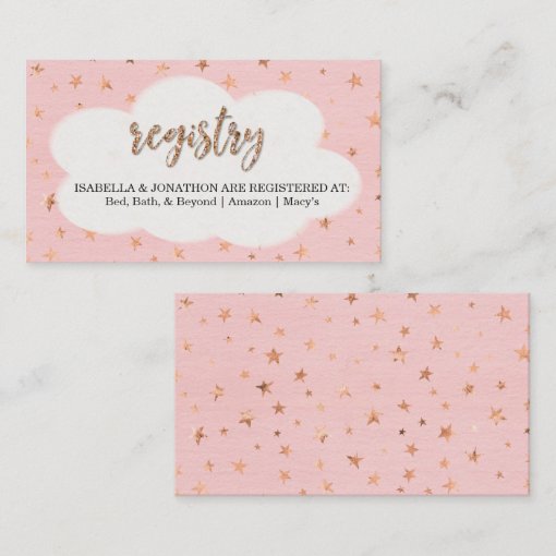 Registry Insert for Girl's Baby Shower Invitation | Zazzle
