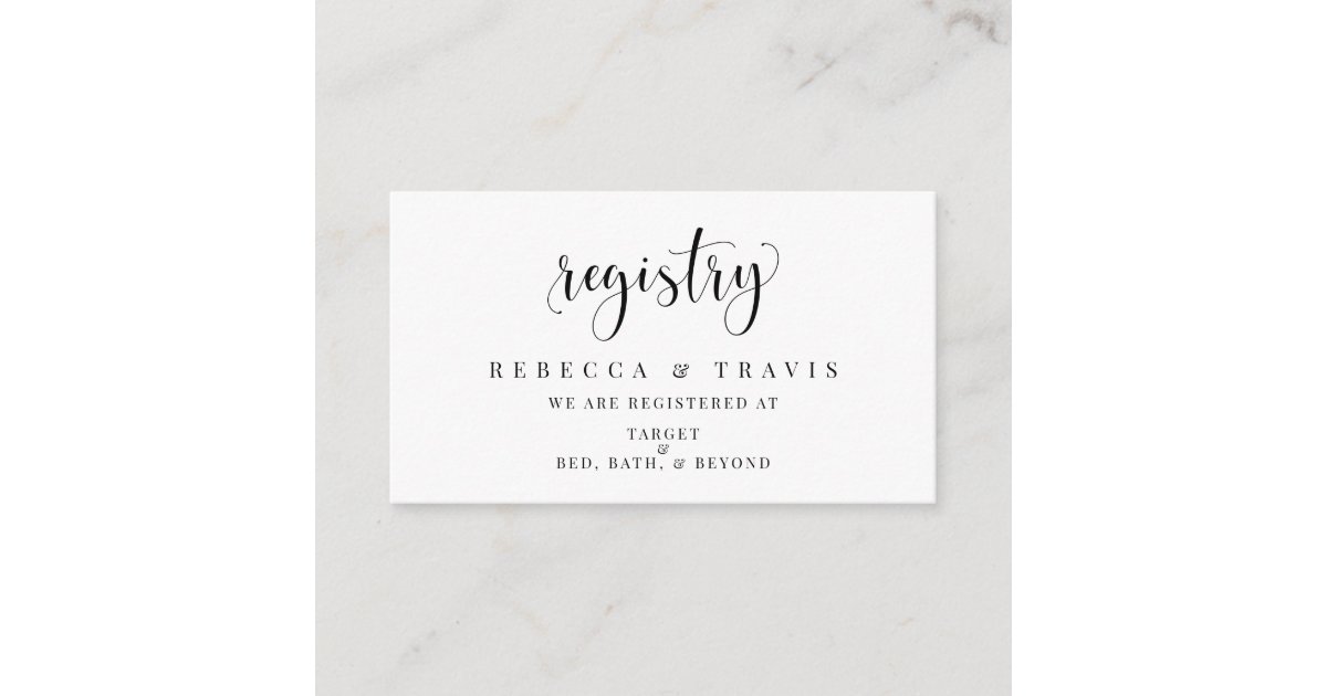 Registry Wedding Invitation Insert Enclosure Card | Zazzle