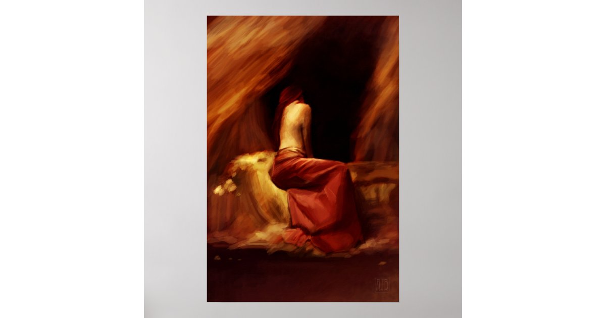 Regret Painting Small Poster | Zazzle