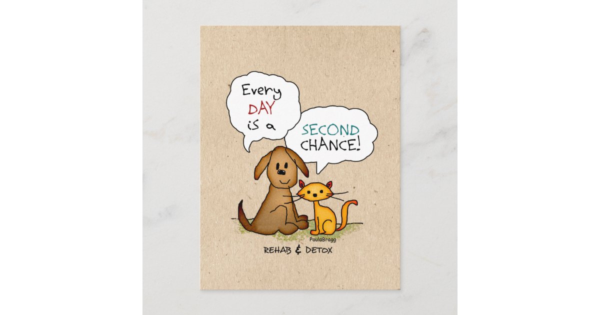 Rehab & Detox Cartoon: Recovery Sobriety DrugFree Postcard | Zazzle