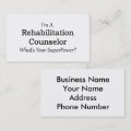 Rehabilitation Counselor Business Card | Zazzle