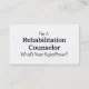 Rehabilitation Counselor Business Card | Zazzle