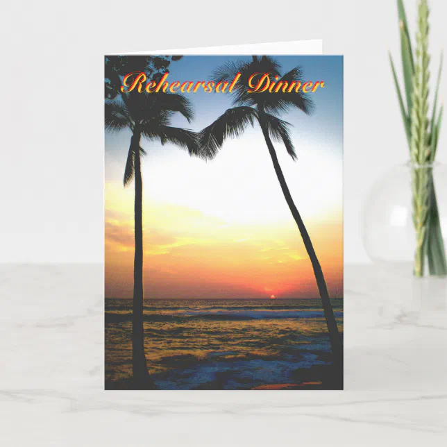 Rehearsal Dinner Glowing Sunset Invitation | Zazzle