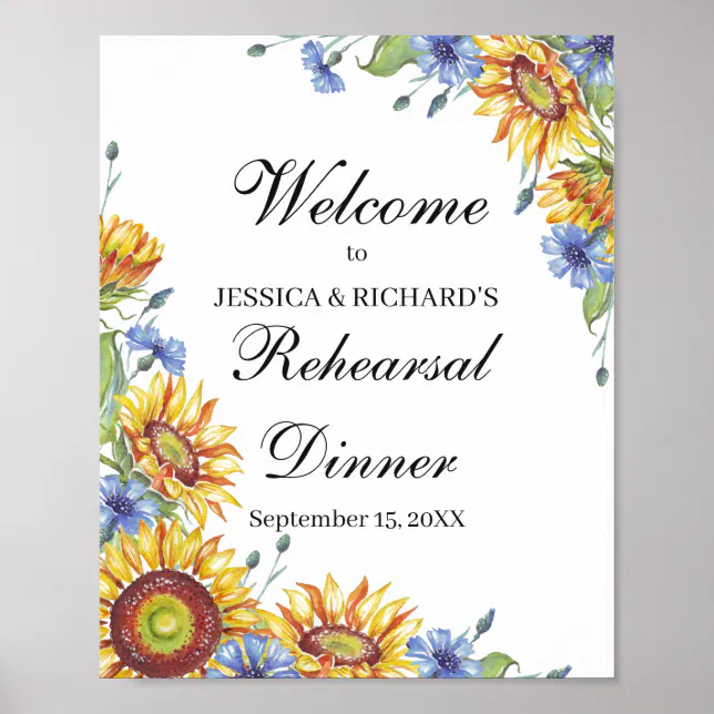 Rehearsal Dinner Welcome Poster Sign | Zazzle