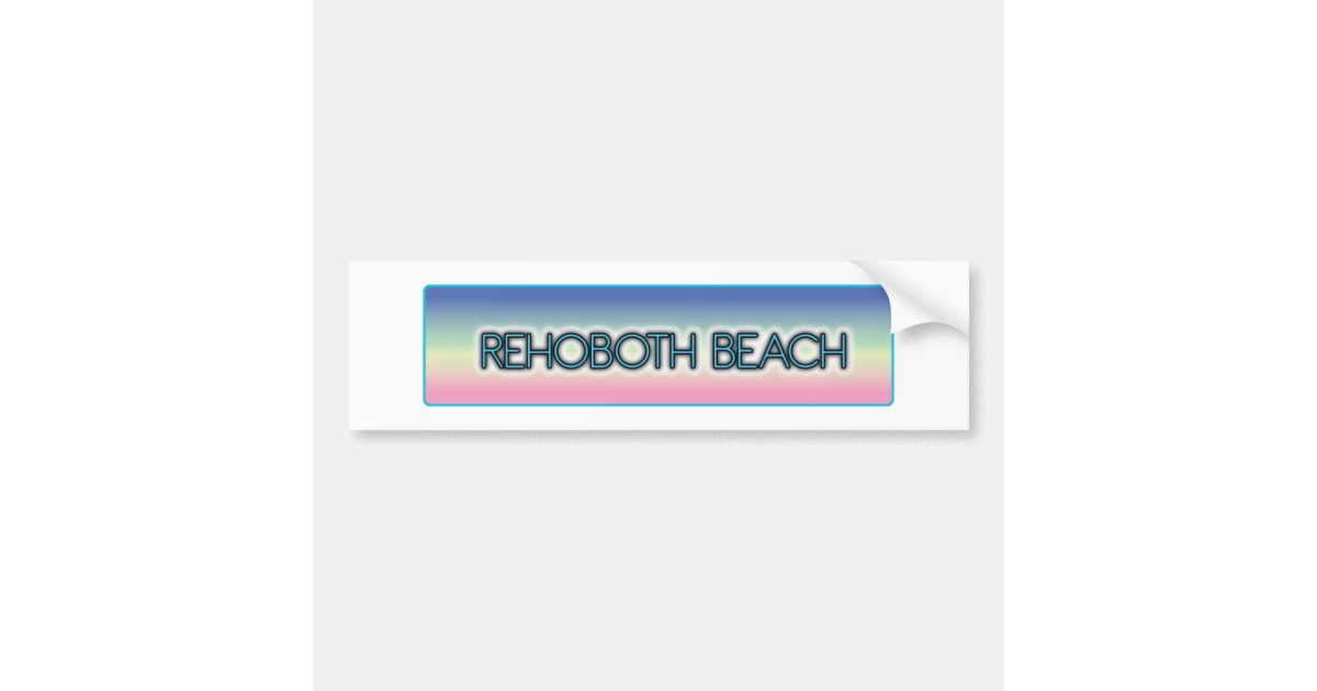 Rehoboth Beach Pastel Rainbow Style 1 Bumper Sticker | Zazzle