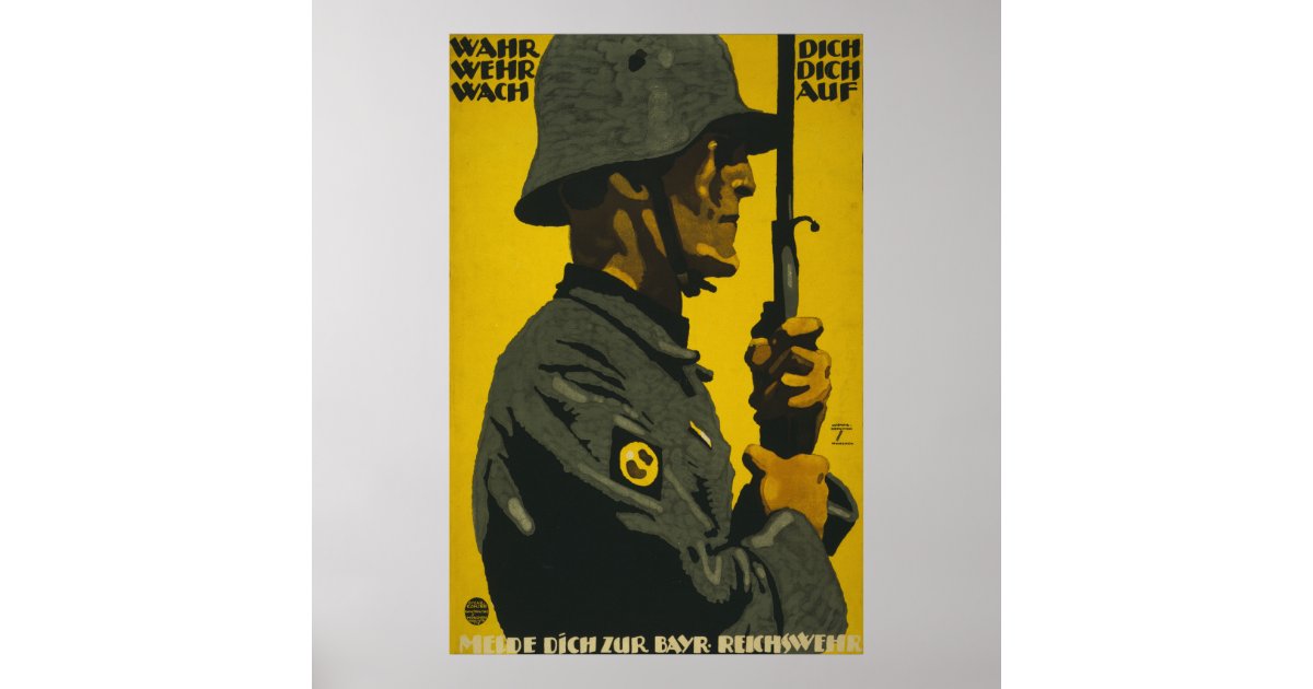 Reichswehr WW1 Recruitment Poster | Zazzle