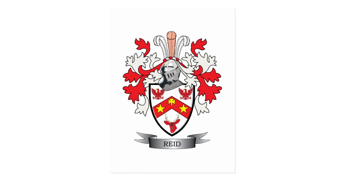 Reid Family Crest Coat of Arms Postcard | Zazzle.com