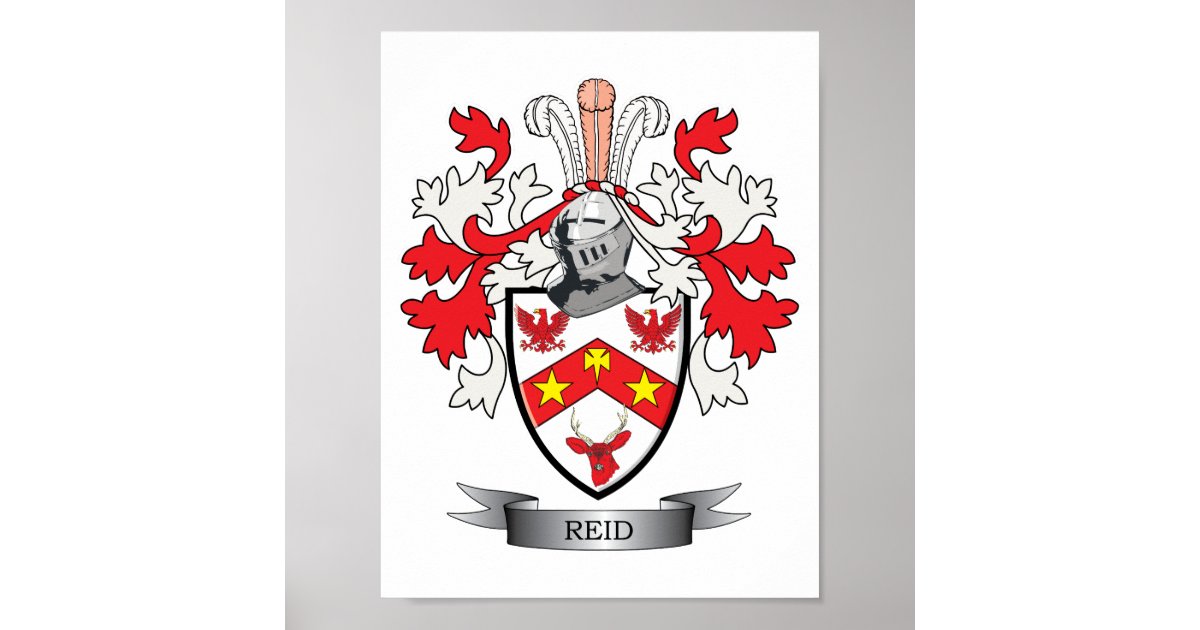 Reid Family Crest Coat of Arms Poster | Zazzle