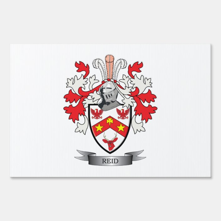 Reid Family Crest Coat of Arms Yard Sign | Zazzle.com