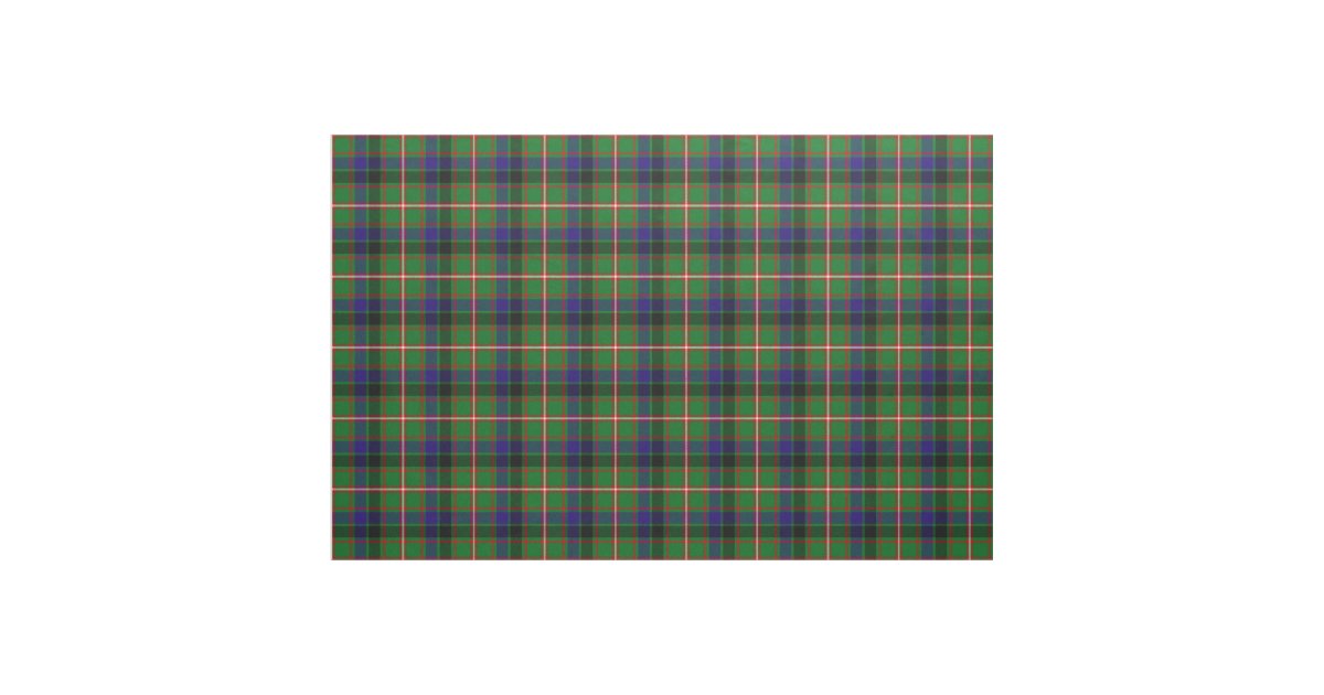 Reid Tartan Print Fabric | Zazzle