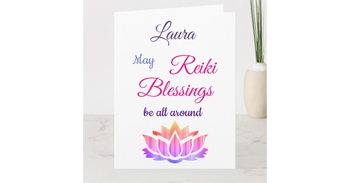 Reiki Blessings Get Well greeting Card | Zazzle