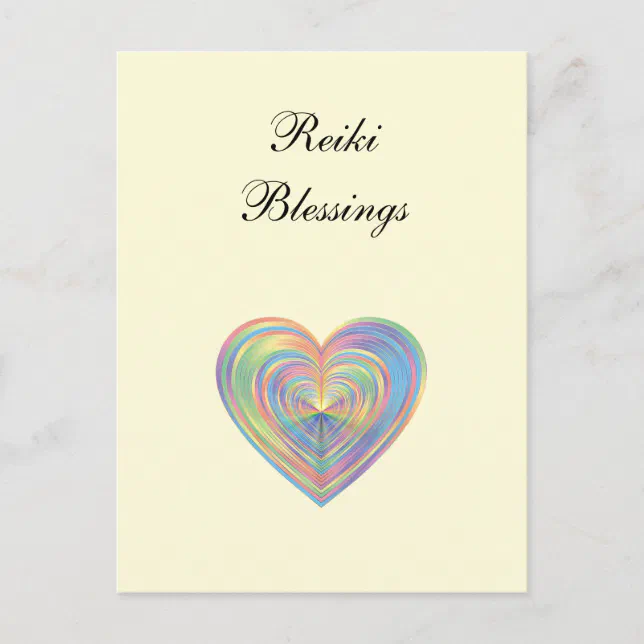 'Reiki Blessings' quote Postcard | Zazzle